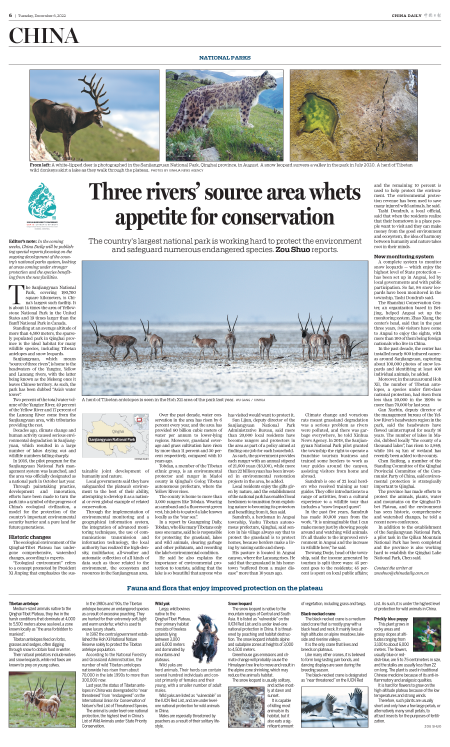 Three rivers' source area whets appetite for conservation - Chinadaily ...