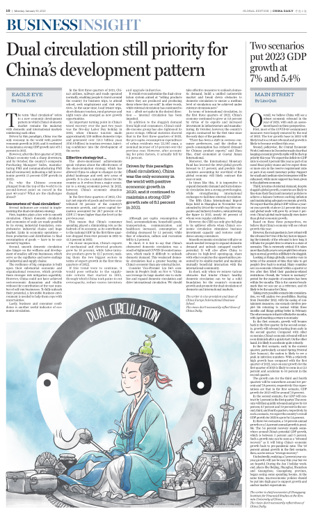 Dual circulation still priority for China's development pattern ...
