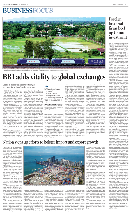 BRI adds vitality to global exchanges - Chinadaily.com.cn