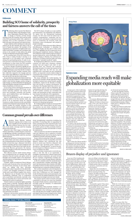 Building SCO home of solidarity, prosperity and fairness answers the ...