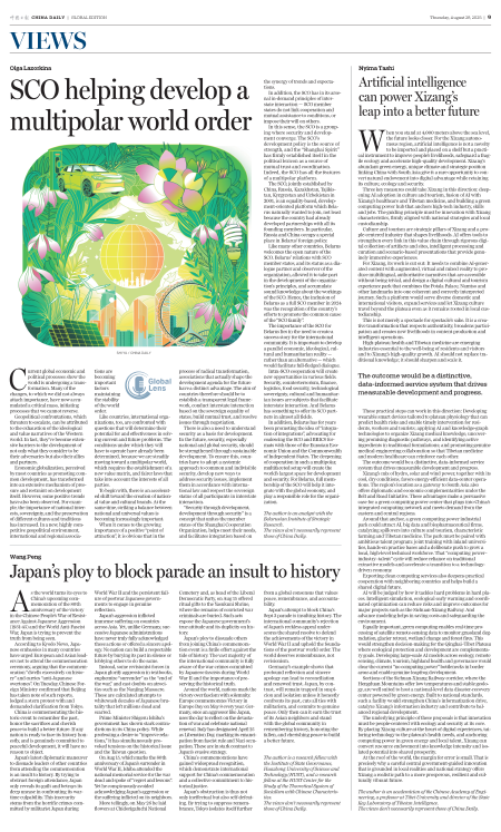 SCO helping develop a multipolar world order - Chinadaily.com.cn