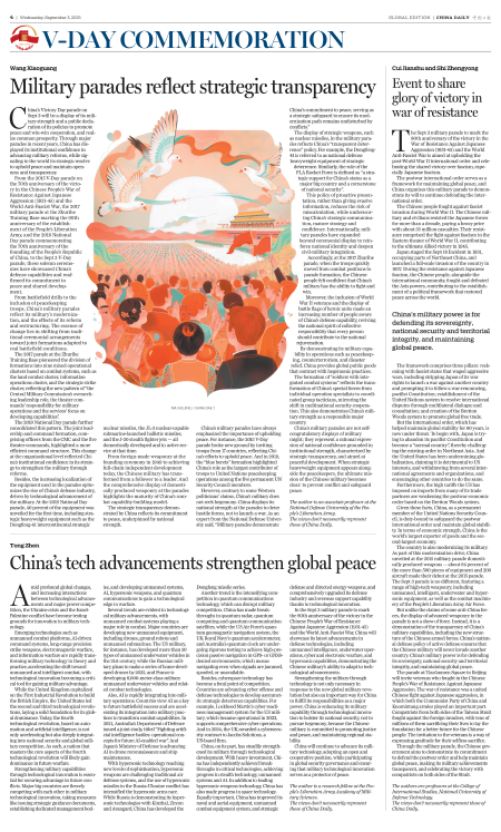 Military parades reflect strategic transparency - Chinadaily.com.cn