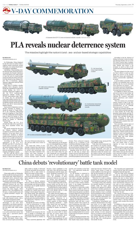 PLA reveals nuclear deterrence system - Chinadaily.com.cn