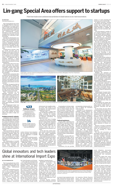 Lin-gang Special Area offers support to startups - Chinadaily.com.cn